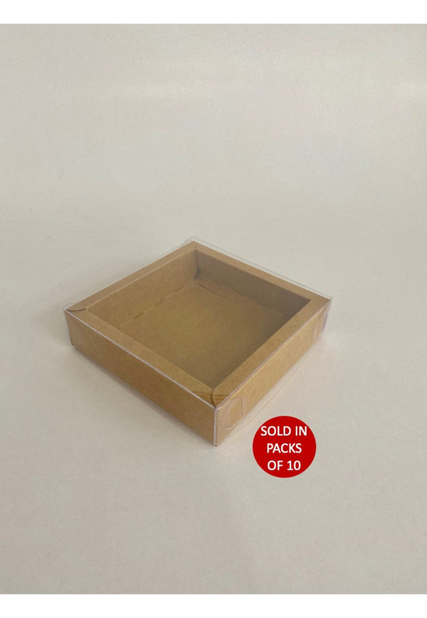 Single Cookie Box (Kraft) 126x125x30mm – In The Box