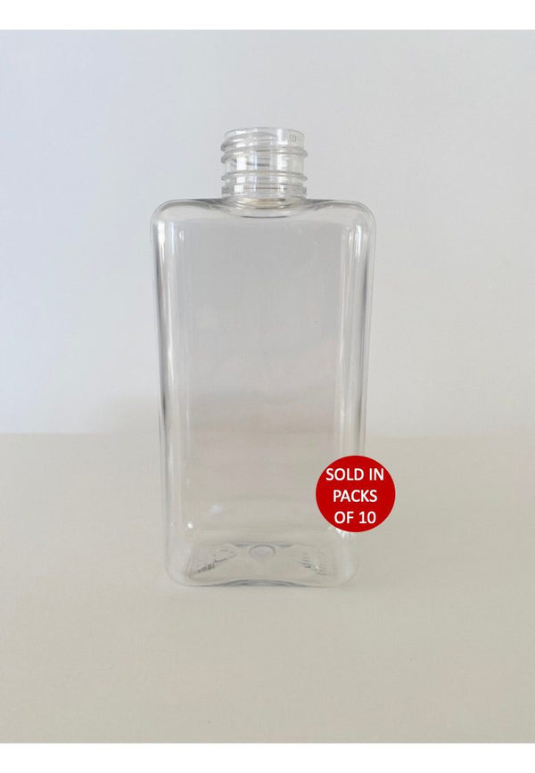 200ml Rectangular PVC Bottle 24/410 (Pack of 10) – In The Box